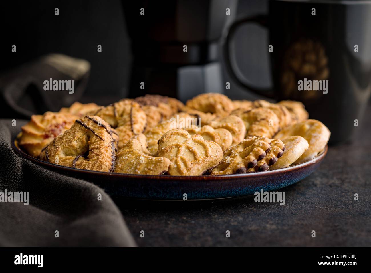 Various tasty cookies biscuits hi-res stock photography and images - Alamy