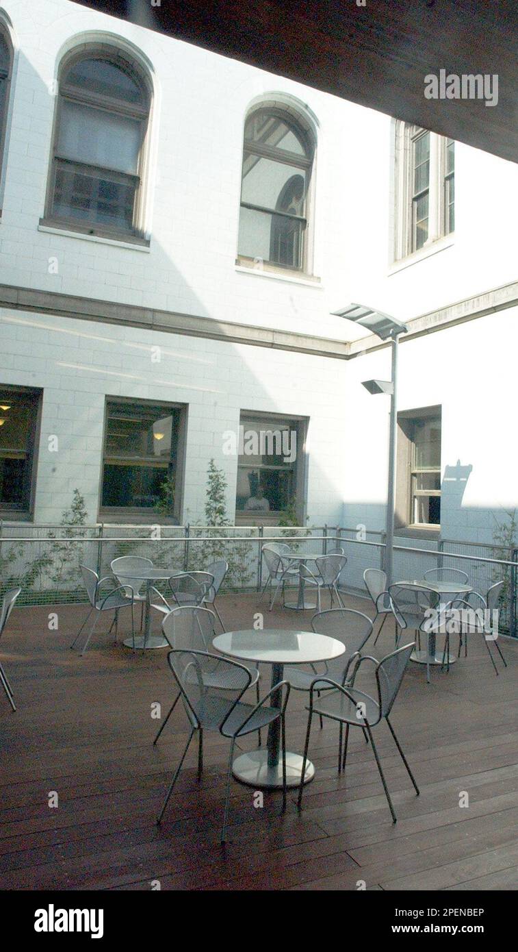 Carnegie Library of Pittsburgh's Oakland branch's new outdoor deck with ...