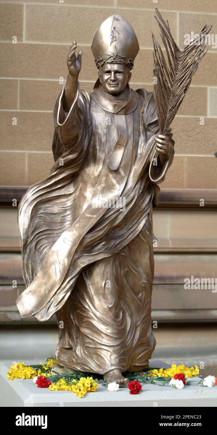 A solid bronze statue of Pope John Paul II is gifted to St Mary’s ...