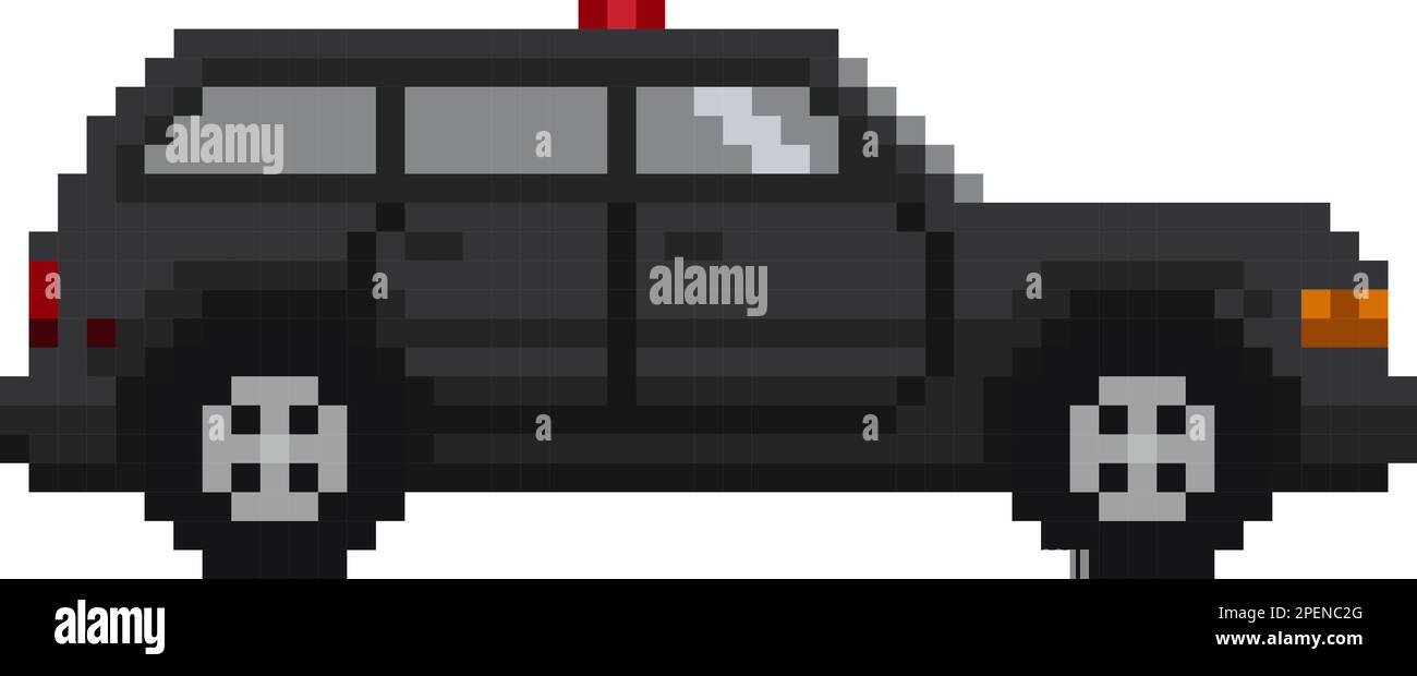 Police car suv type - Pixel style design. Vector illustration Stock ...