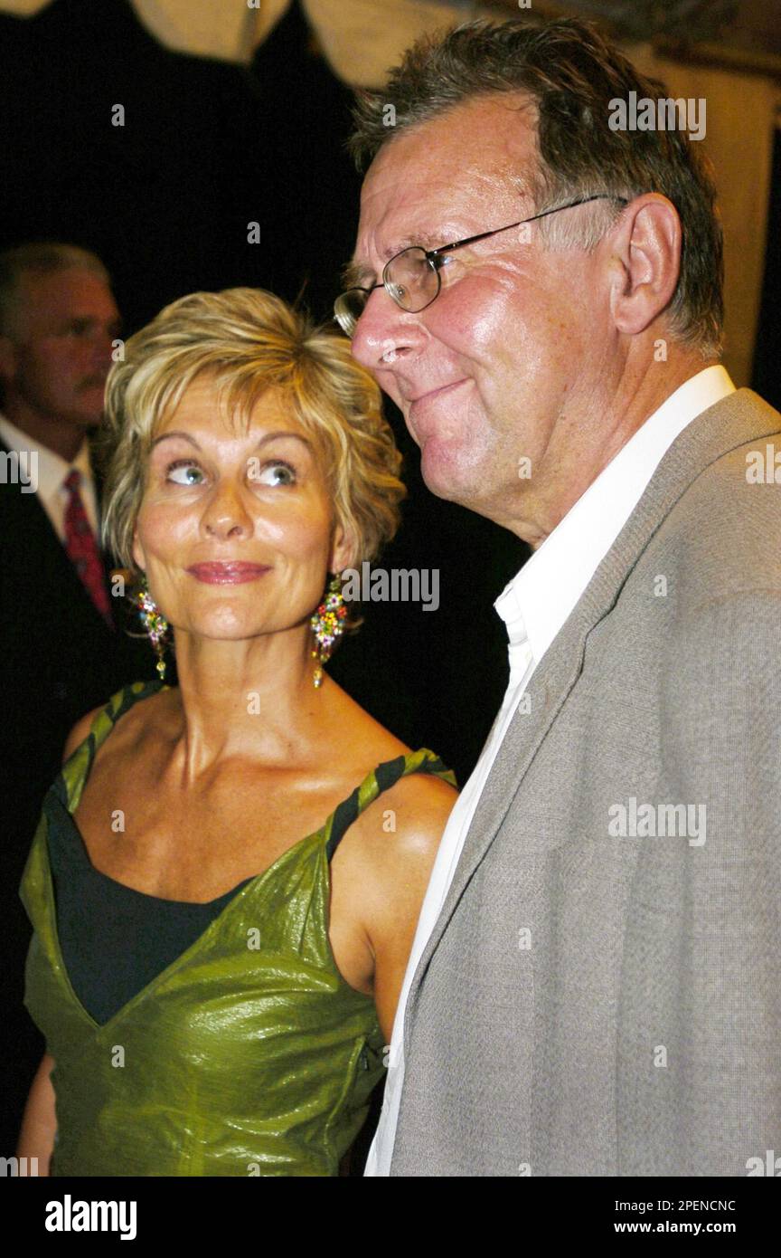 Actor Tom Wilkinson, right, and wife Diana Heartcastle arrive for the ...