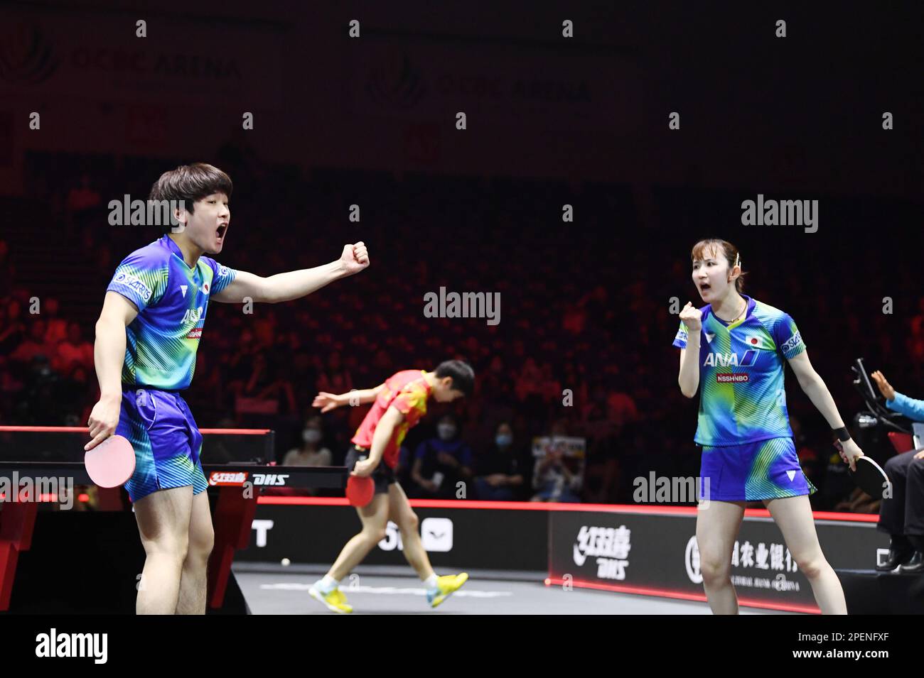 Singapore, Singapore. 16th Mar, 2023. Tomokazu Harimoto (JPN), Hina ... Singapore, Singapore. 16th Mar, 2023. Tomokazu Harimoto (JPN), Hina ...