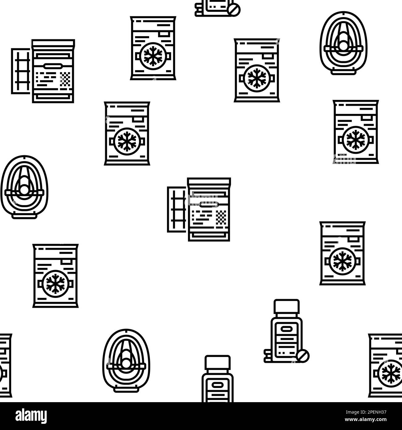 first aid emergency medical vector seamless pattern Stock Vector Image ...