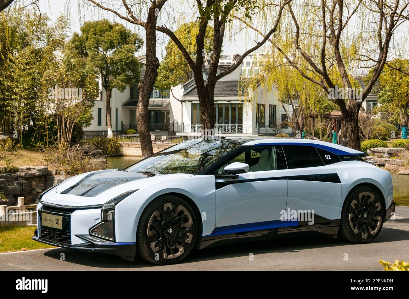 Exterior pictures of the HiPhi Z, an electric GT car from Chinese start-up Human Horizons, taken ...