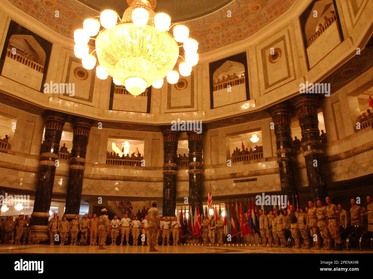 Coalition soldiers commemorate the anniversary of the Sept. 11 ...