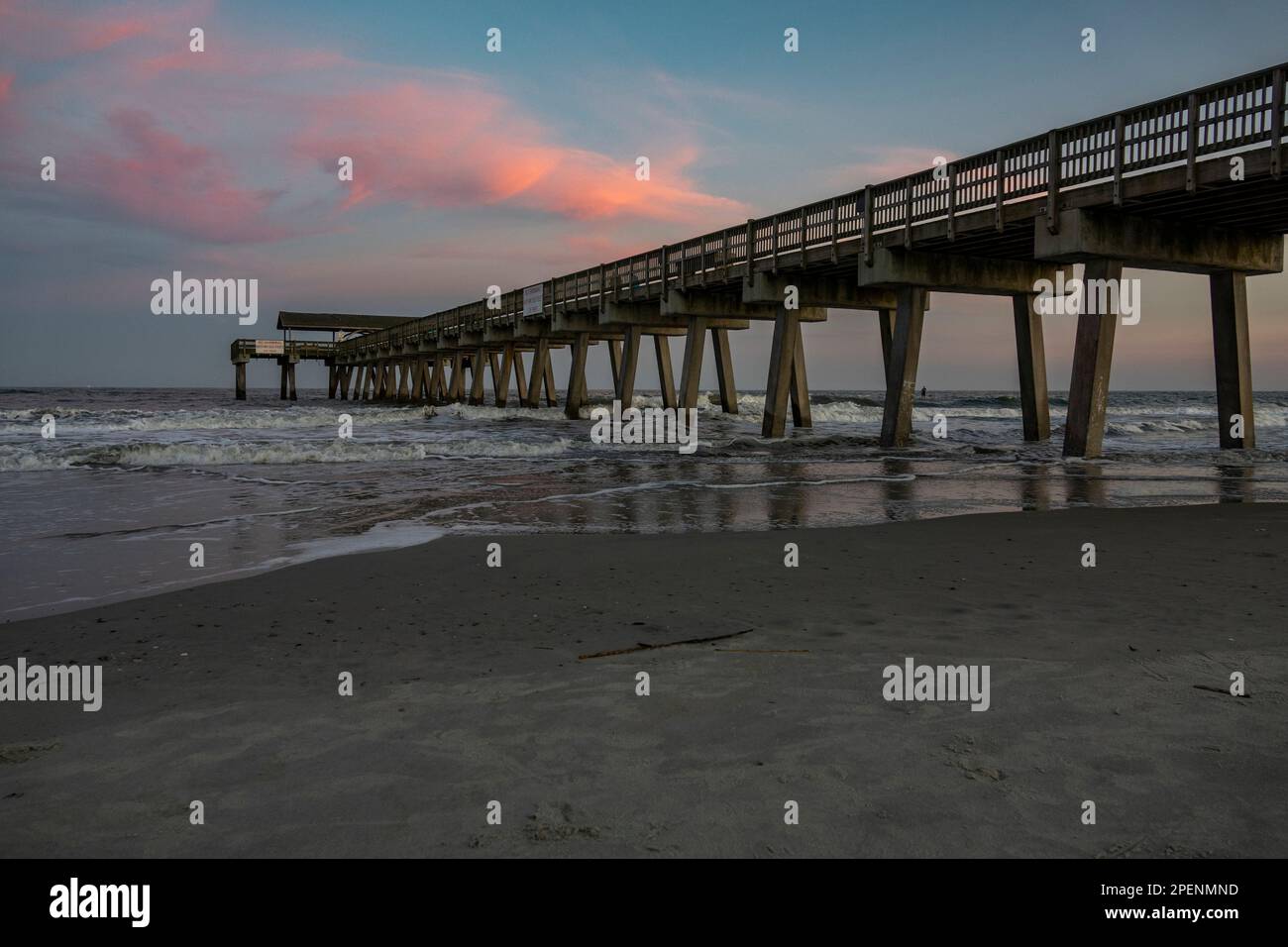 The famous Tybee Island Pier in Georgia, United States Stock Photo - Alamy