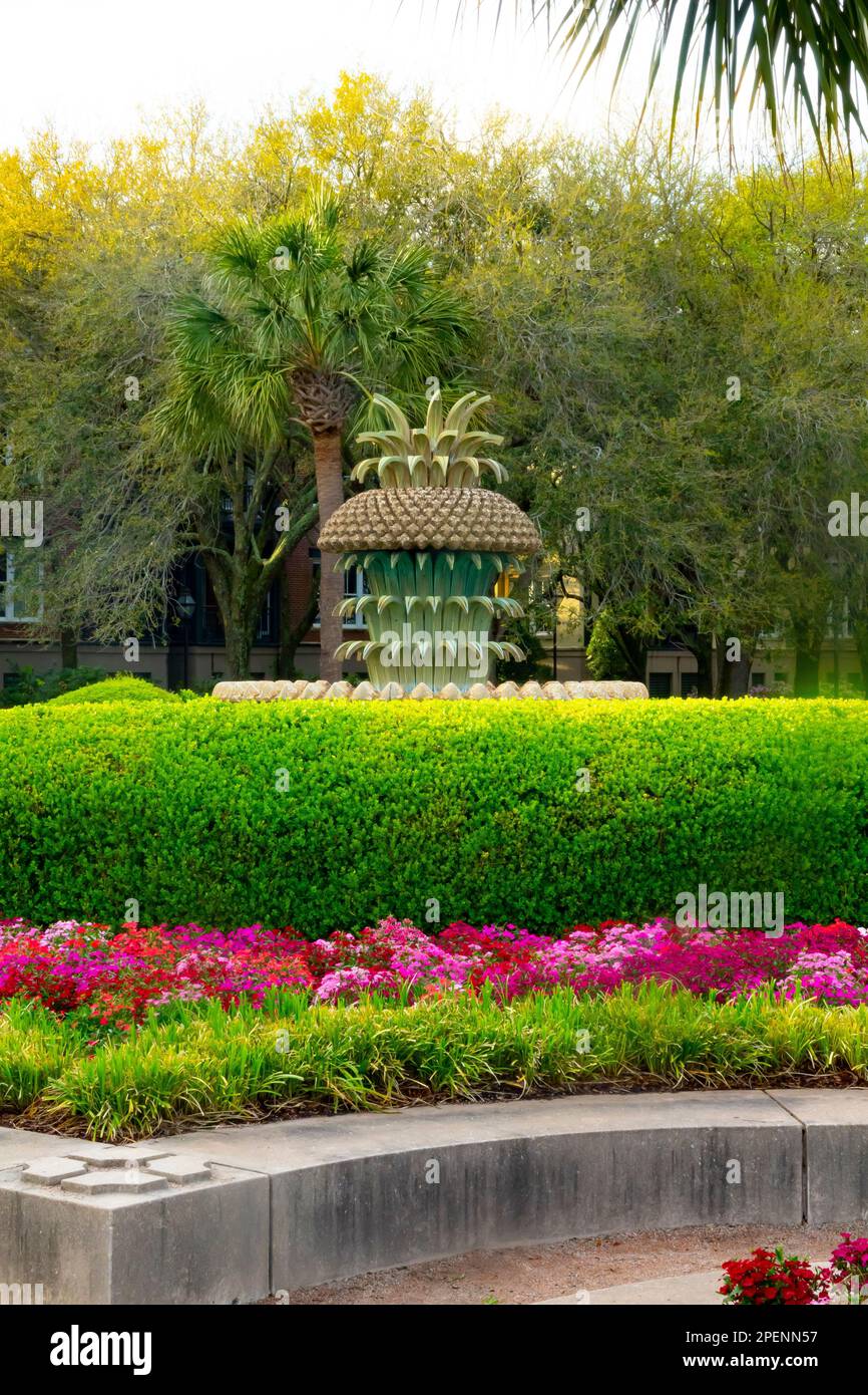 The Pineapple Fountain at Joe Riley Waterfront Park, Charleston, South ...