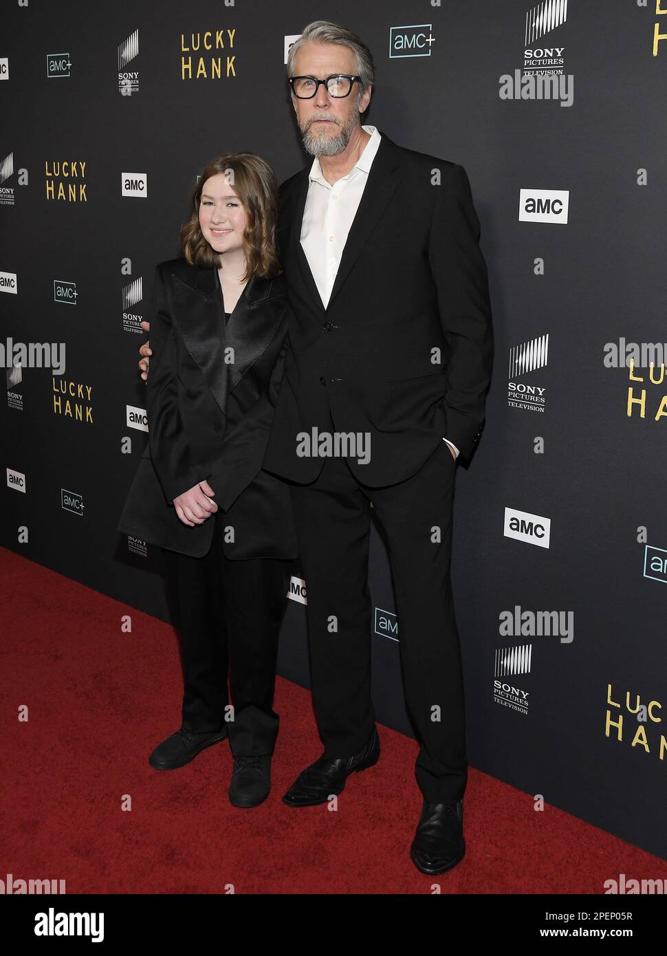 (L-R) Vesper Ruck and Alan Ruck arrives at the AMC Network's LUCKY HANK ...