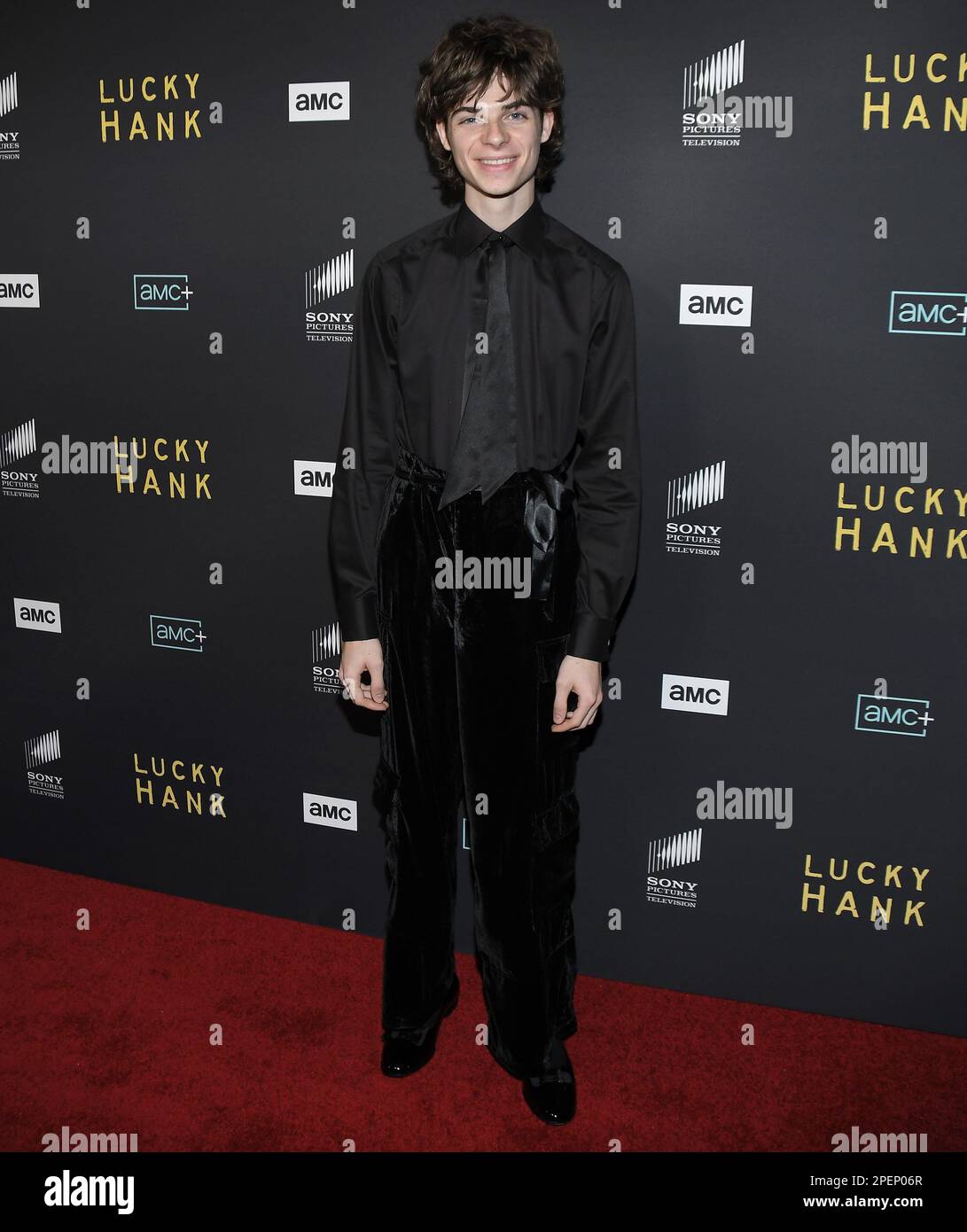 Jackson Kelly arrives at the AMC Network's LUCKY HANK Premiere held at ...