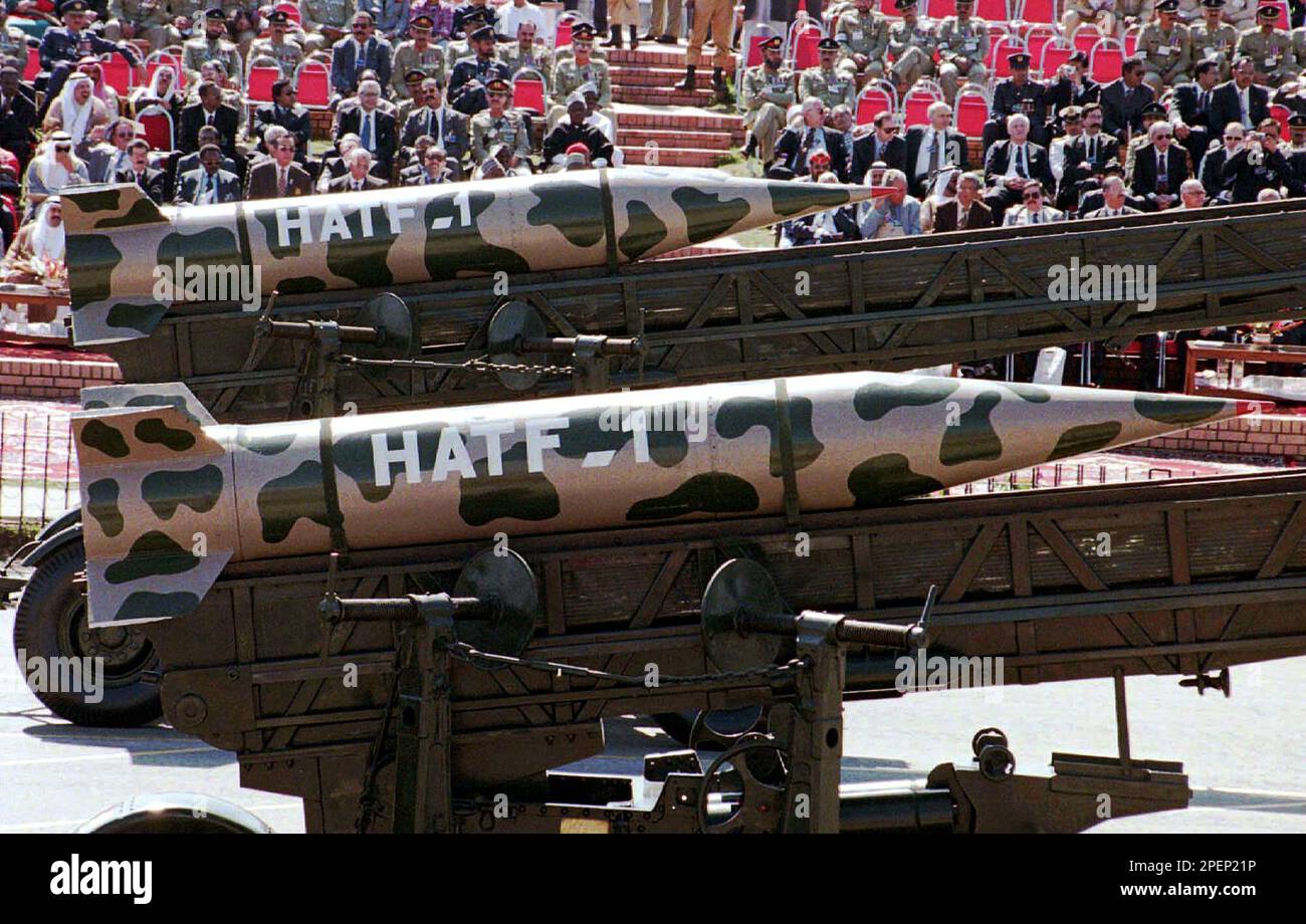 Pakistan-made Hatf series missiles capable of carrying nuclear heads ...