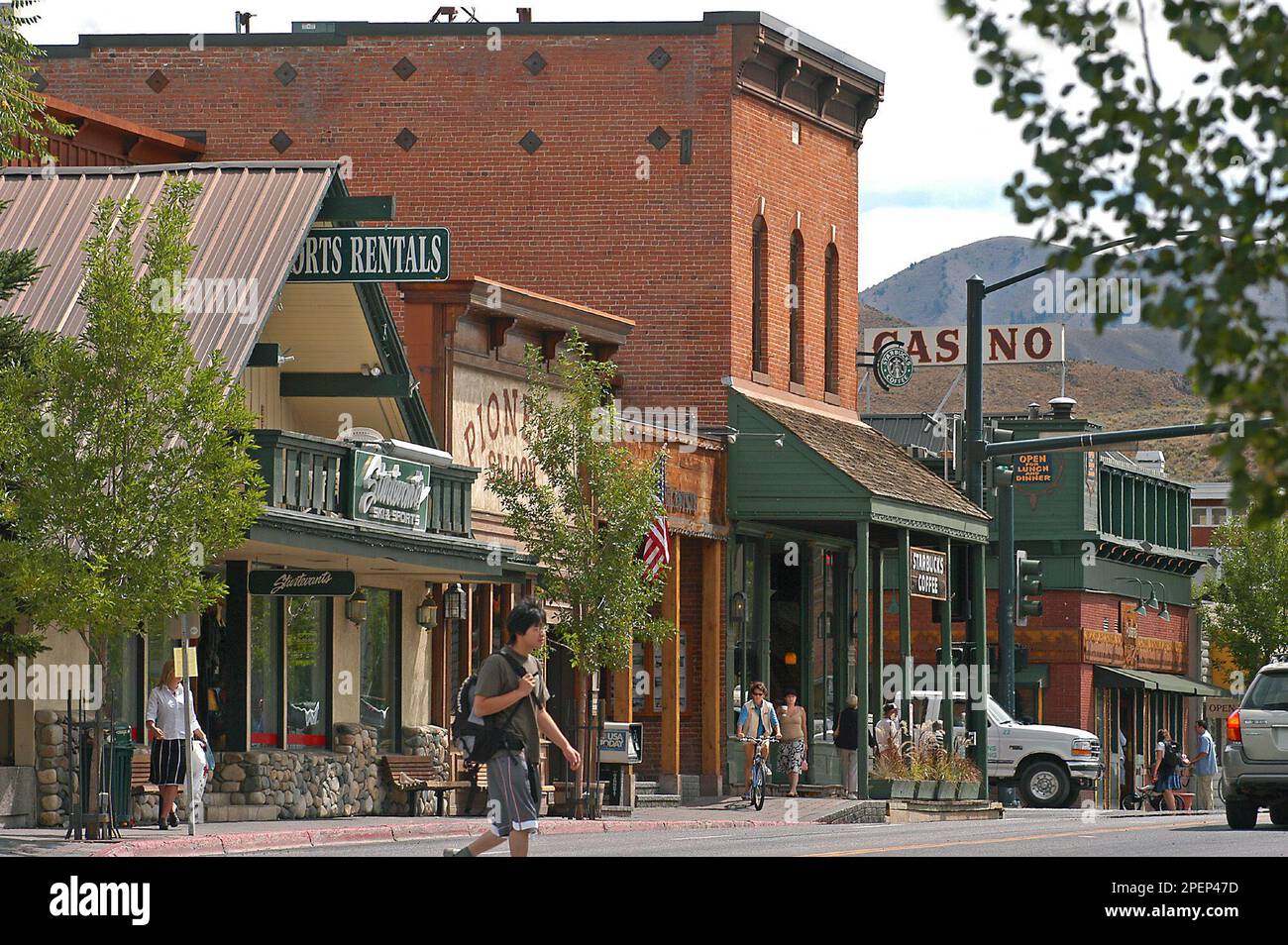 Part of downtown Ketchum, Idaho that includes some of the town's most ...