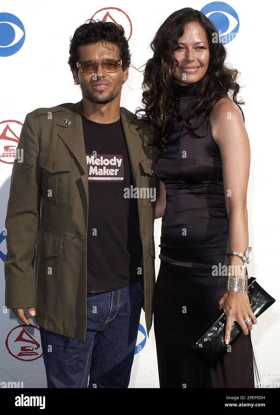 Musician Robi Draco Rosa, left, and wife Angela Alvarado arrive at the ...