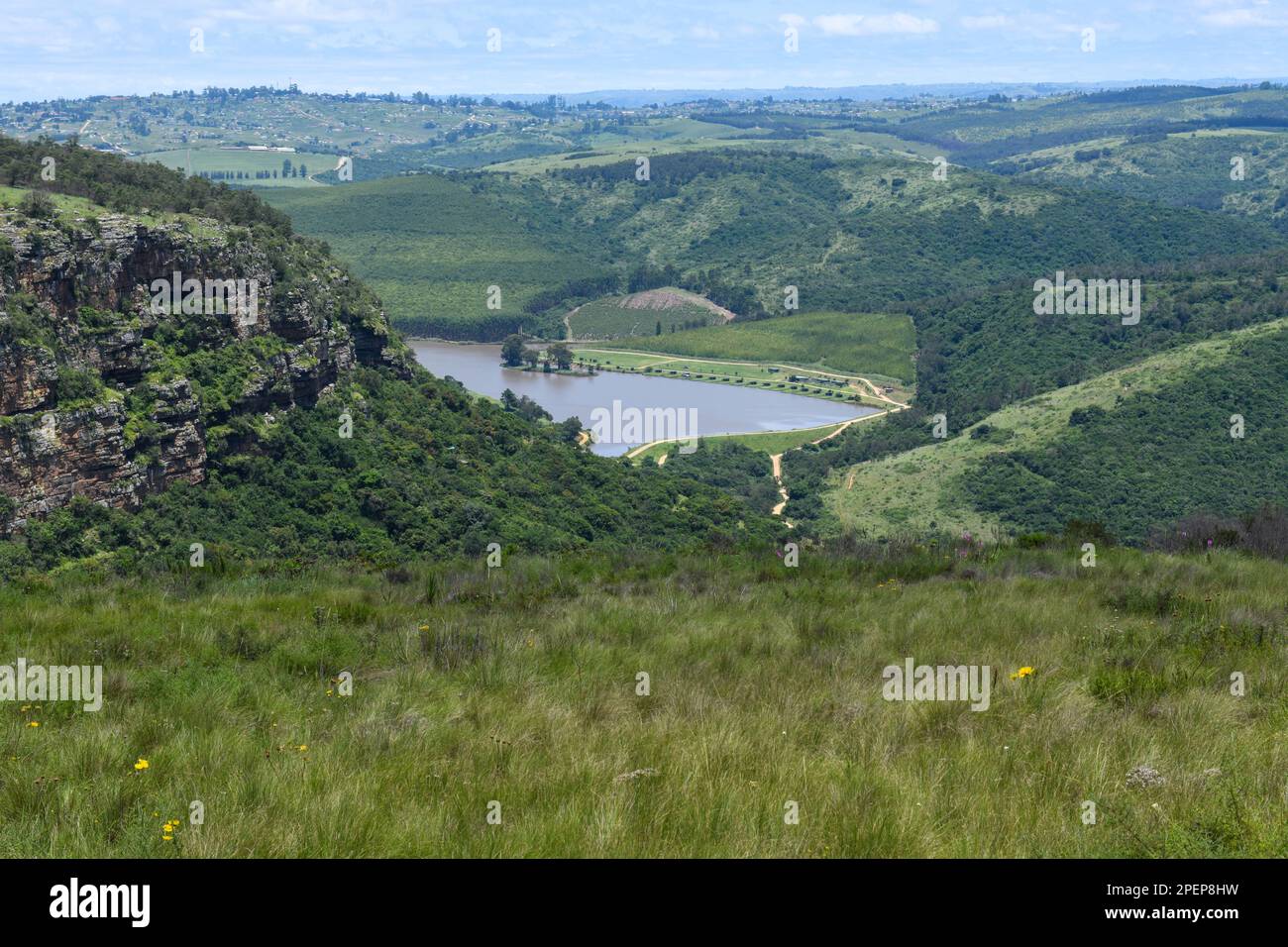View at lake Eland on Oribi gorge near Port Shepstone in South Africa ...