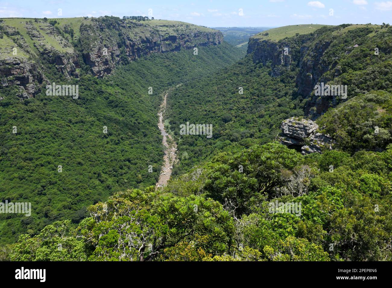 Drone view at Oribi gorge near Port Shepstone on South Africa Stock ...