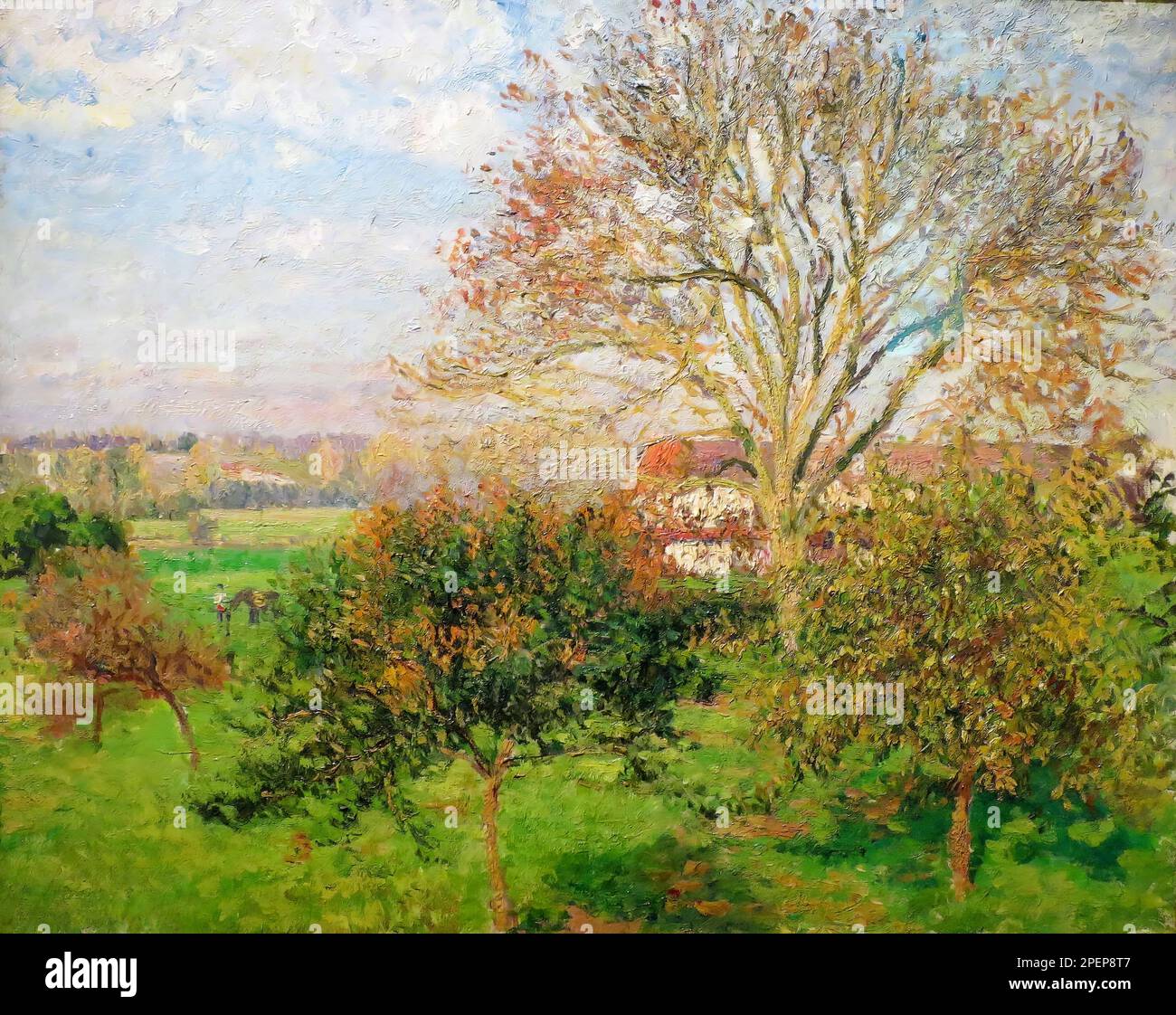 Autumn Morning at Eragny by Camille Pissarro 1897 Stock Photo - Alamy