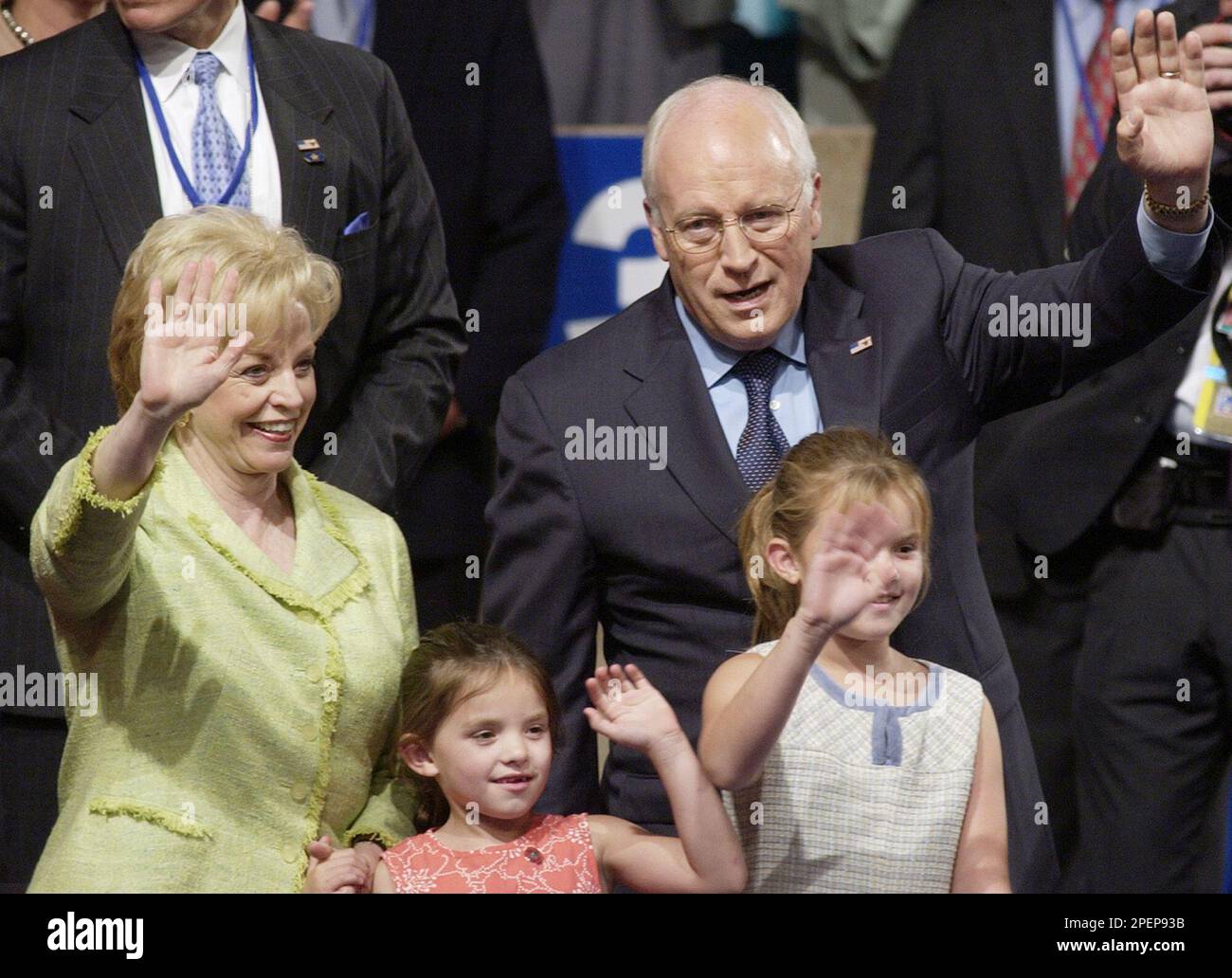Vice President Dick Cheney, right, his wife Lynne, and their ...