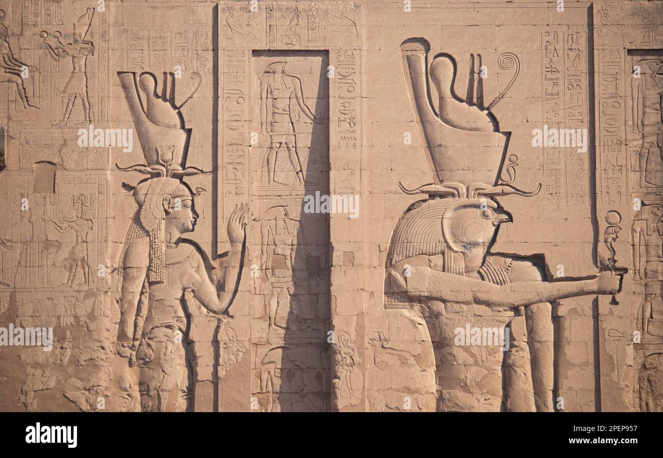The temple of Horus in Edfu in Aswan, Egypt Stock Photo - Alamy