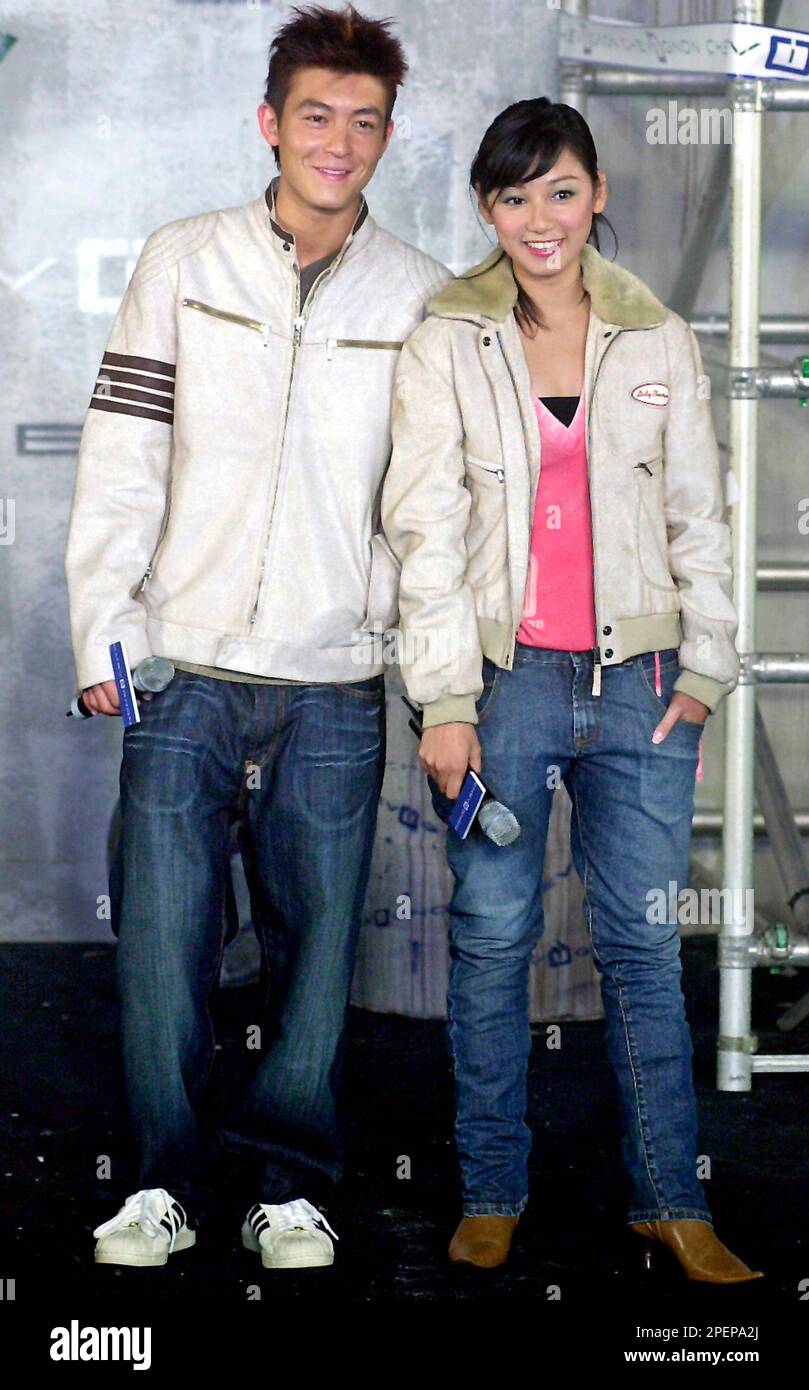 Hong Kong film stars Edison Chan and Cerina Da Graca pose for ...