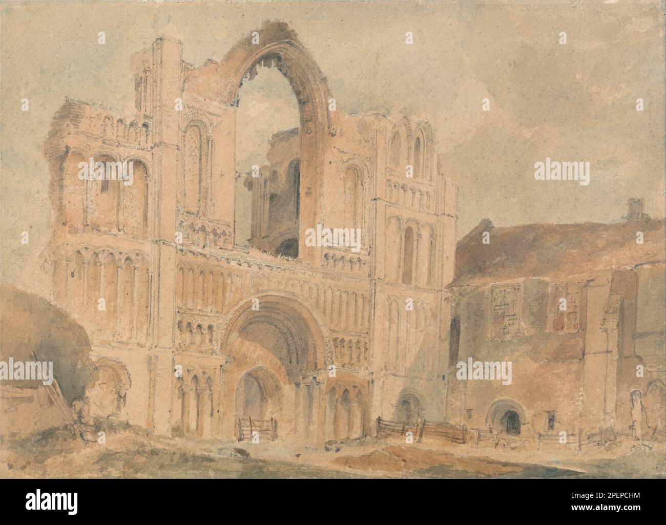 Castle acre priory the priory west wall hi-res stock photography and ...