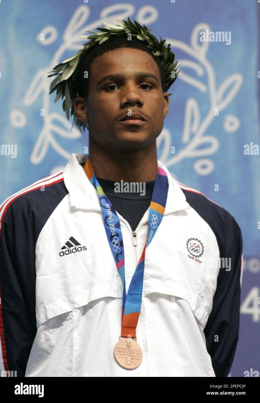 American Andre Dirrell, from Flint, Mich. is awarded with the bronze ...