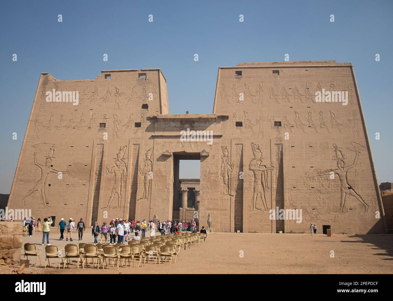 The temple of Horus in Edfu in Aswan, Egypt Stock Photo - Alamy