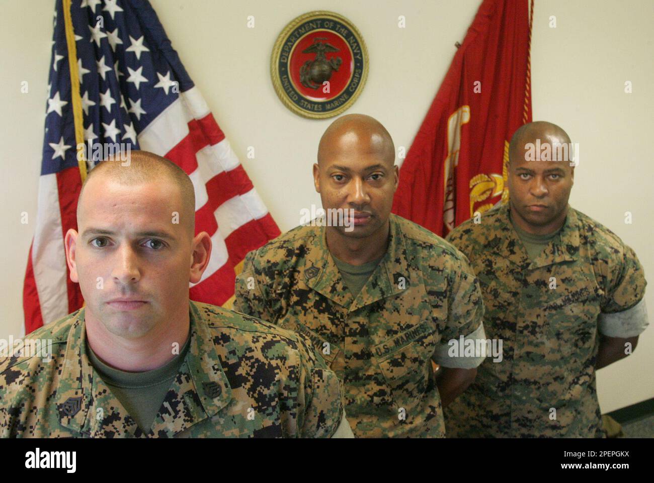 Staff Sgt. Abraham F. Negron, left, First Sgt. Timothy L. Shipman ...