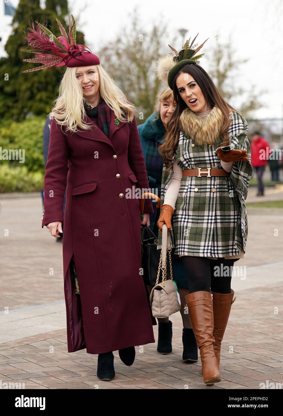 Racegoers arriving ahead of day three of the Cheltenham Festival at ...