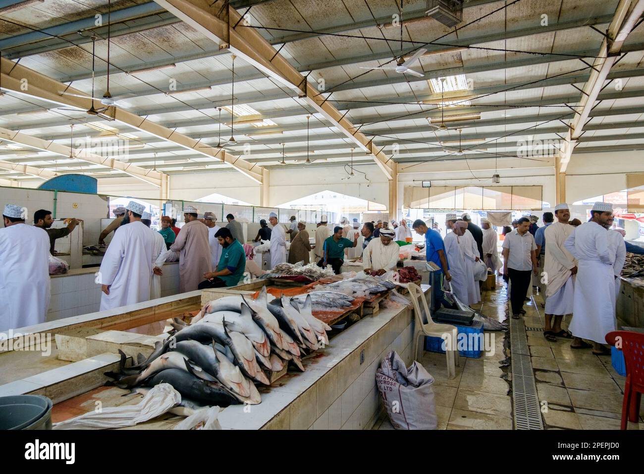 Fish market at Sinaw, Oman Stock Photo - Alamy