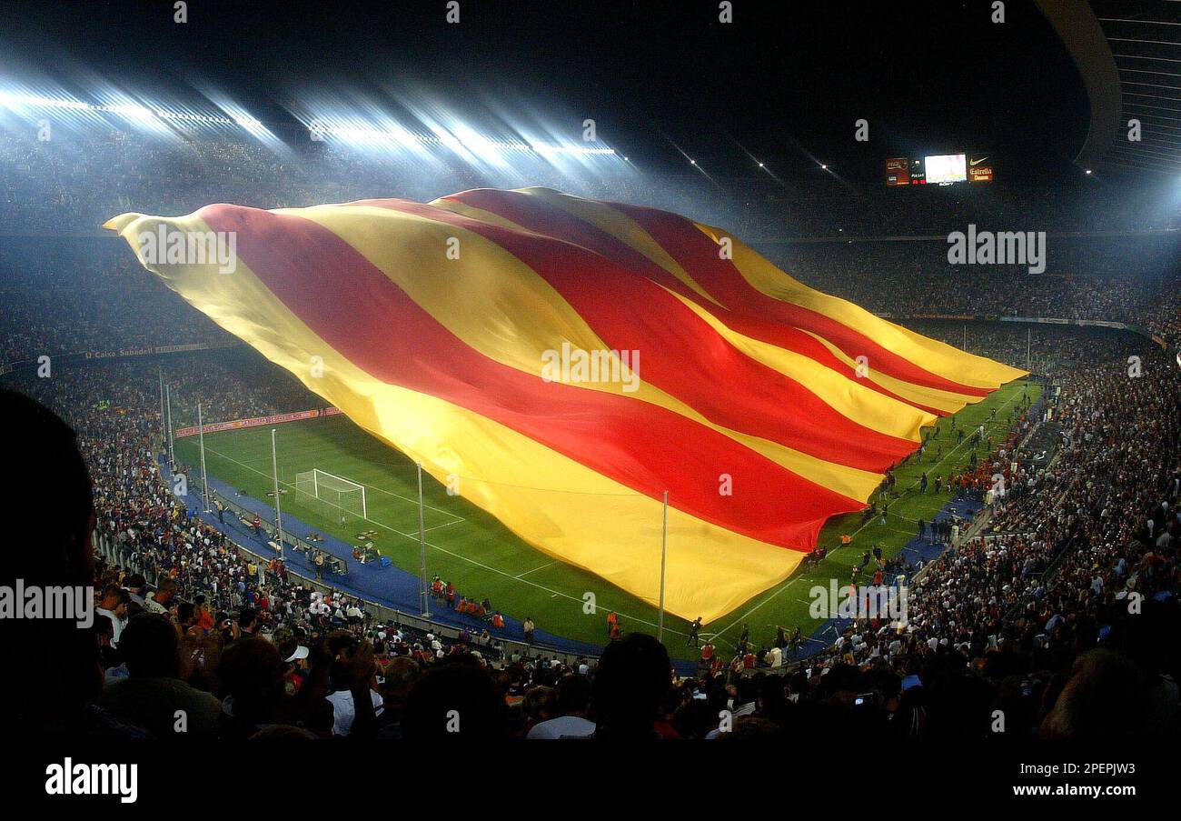 The world's longest flag, with 13.108 square meters, covers the Camp ...