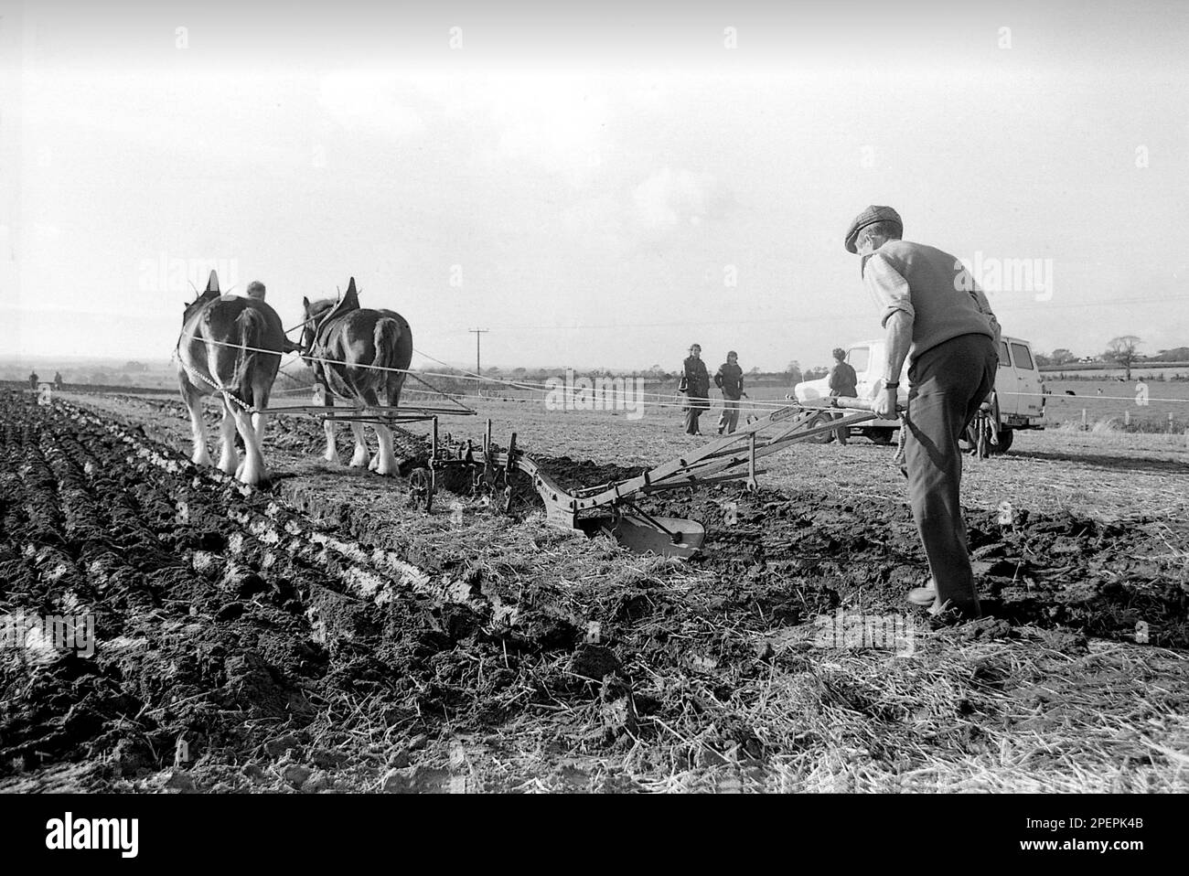 PLOUGH 162 Horse ploughing competition during the 1970s sponsered by BP ...