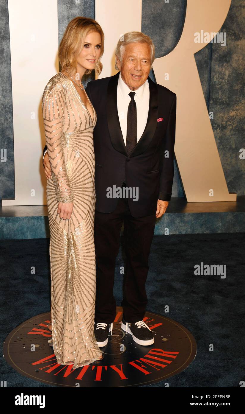 BEVERLY HILLS, CALIFORNIA - MARCH 12: Dana Blumberg, Robert Kraft ...