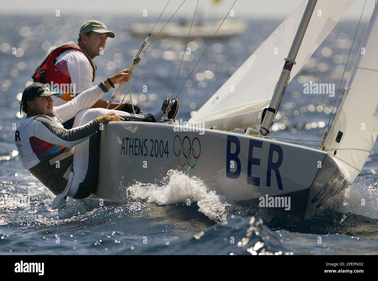 Bermuda's Star crew sails during race 6 of the men's double-handed Star ...
