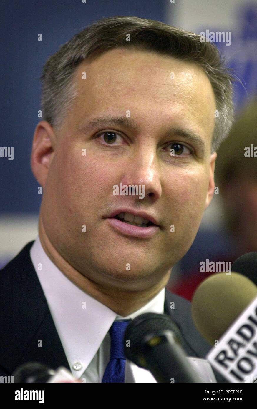 **FILE** Des Moines lawyer Stan Thompson speaks at a news conference in ...