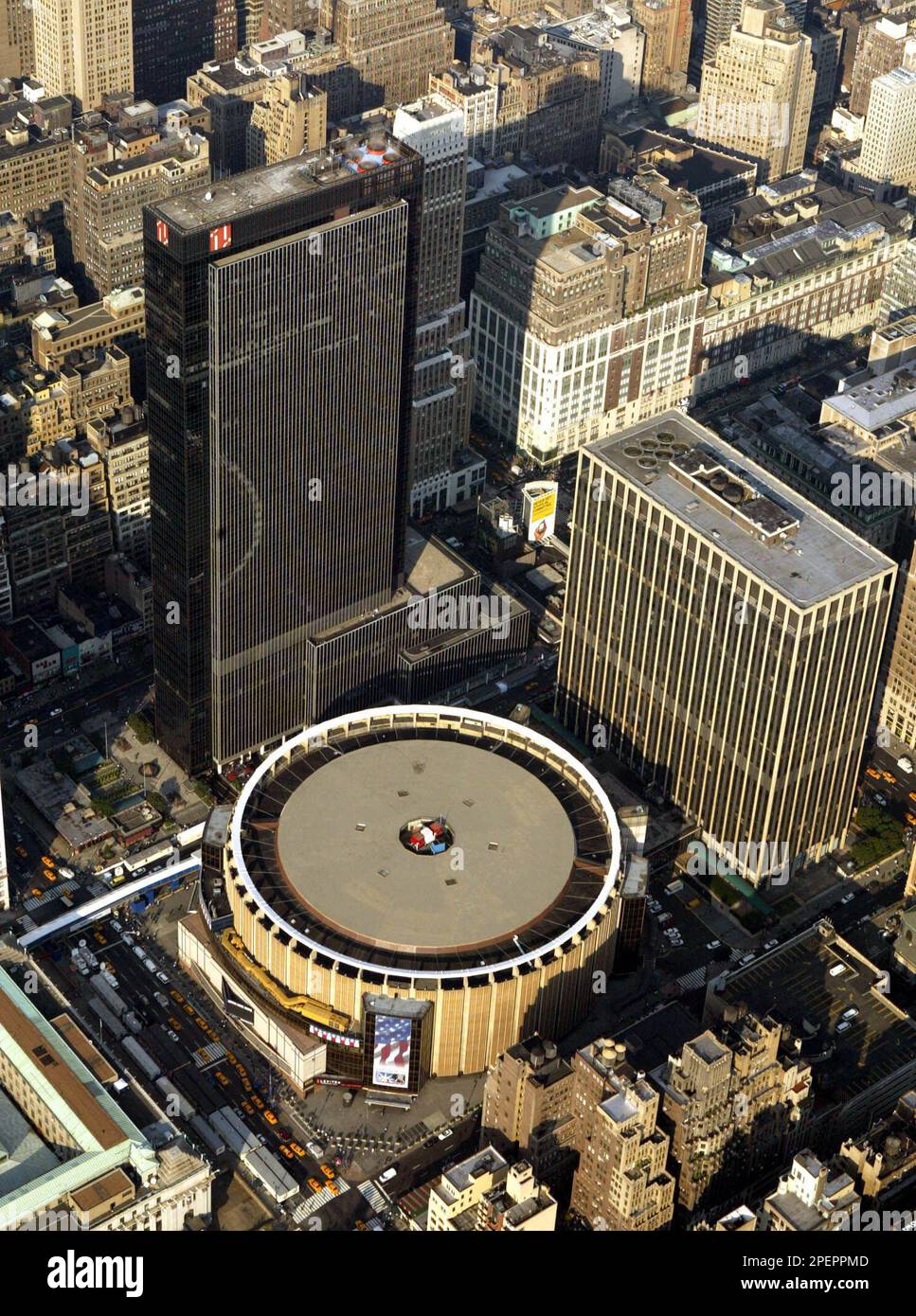 New York's landmark Madison Square Garden, home of the New York Rangers ...