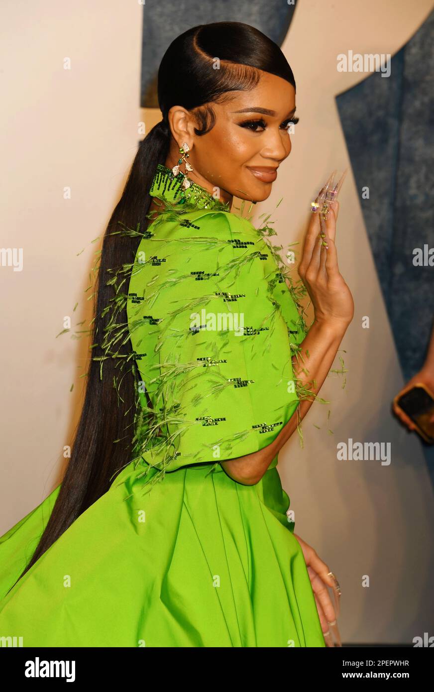 BEVERLY HILLS, CALIFORNIA - MARCH 12: Saweetie attends the 2023 Vanity ... BEVERLY HILLS, CALIFORNIA - MARCH 12: Saweetie attends the 2023 Vanity ...