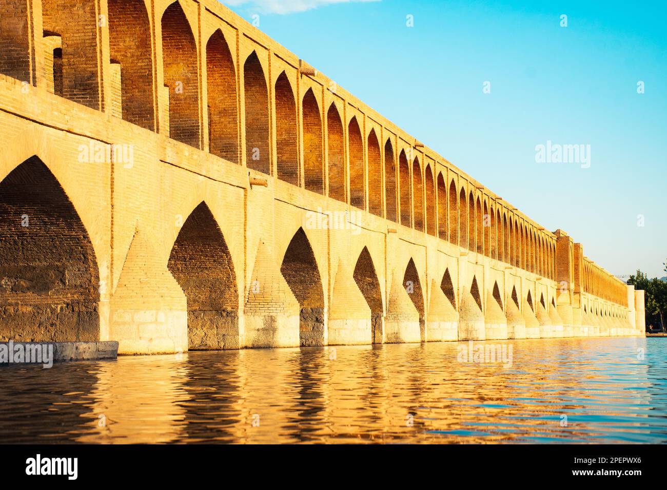 Isfahan, Iran - May 2022: SioSe Pol or Bridge of 33 arches, one of the ...