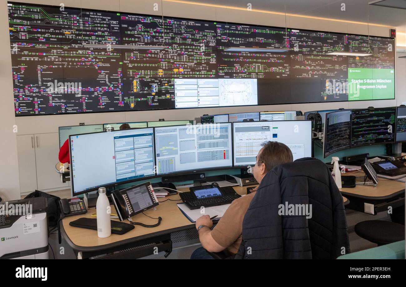 Munich, Germany. 16th Mar, 2023. Deutsche Bahn employees sit in the new ...