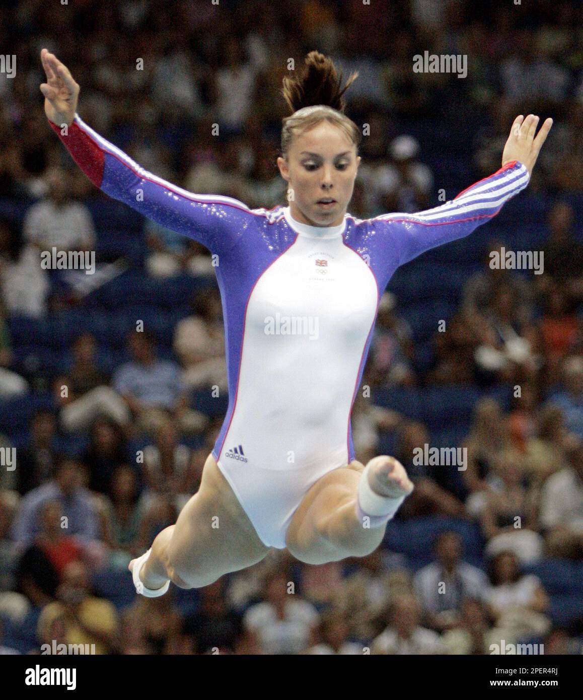 Elizabeth Tweddle of Great Britain, competes on the balance beam during ...