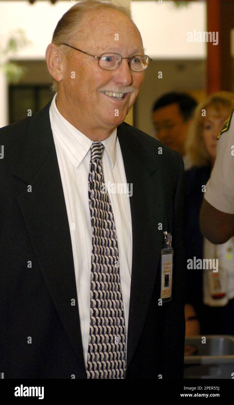 Santa Barbara County district attorney Thomas Sneddon arrives at the ...