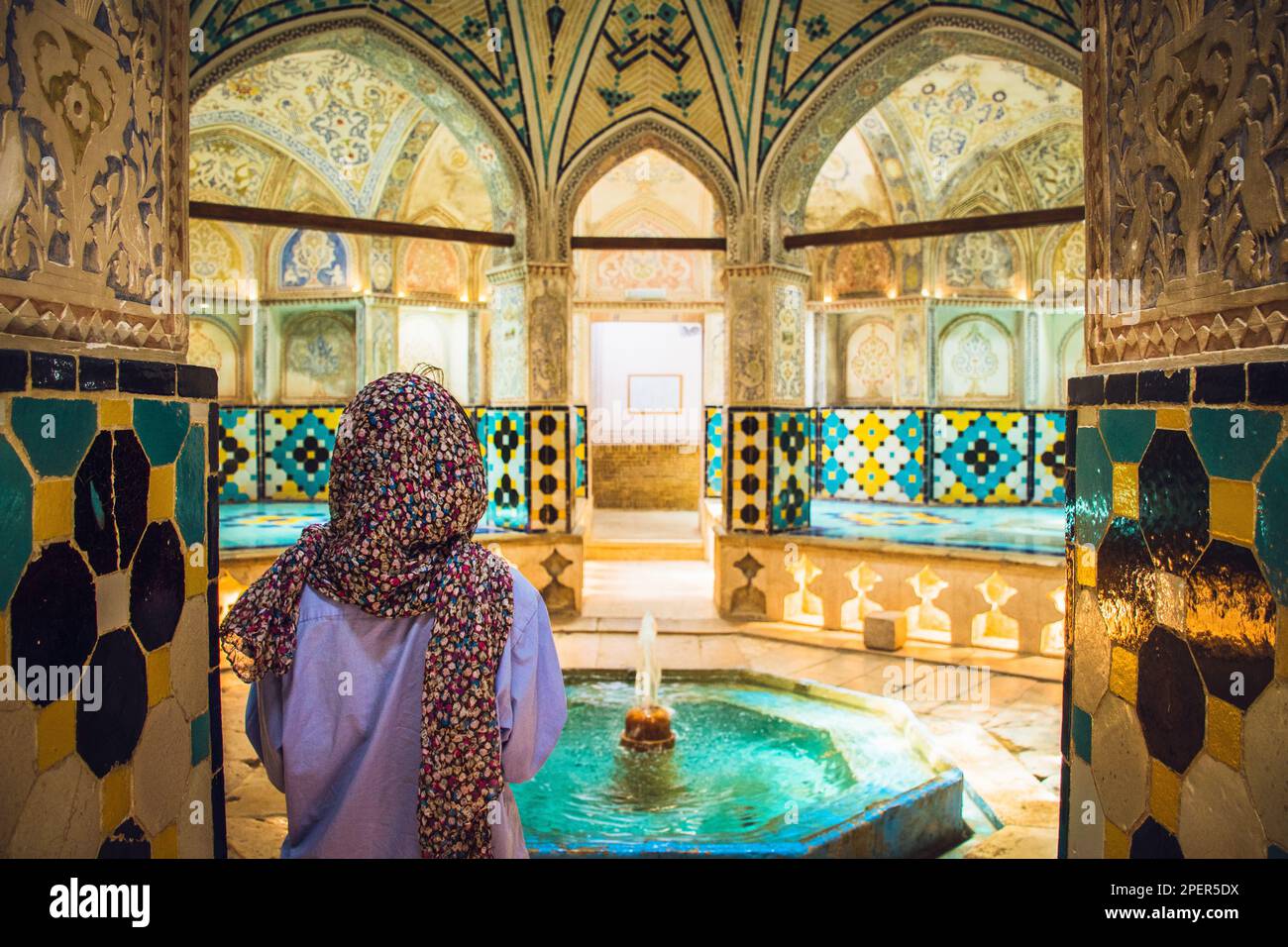 Kashan, Iran - 29th june, 2022: Tourist visit explore Interior and art ...