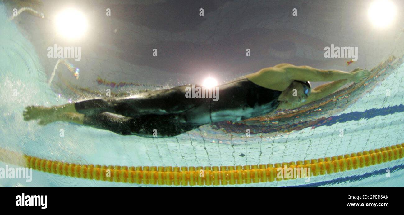 Roland Mark Schoeman, of South Africa, swims to a silver medal in the ...