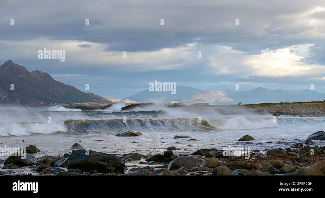 Breaking waves Ulstein, Norway Stock Photo - Alamy
