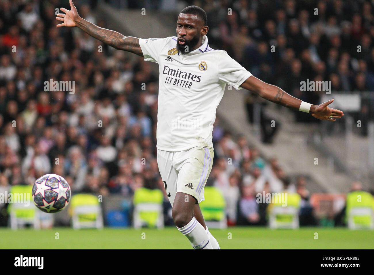 Antonio Rudiger of Real Madrid during the UEFA Champions League, Round ...