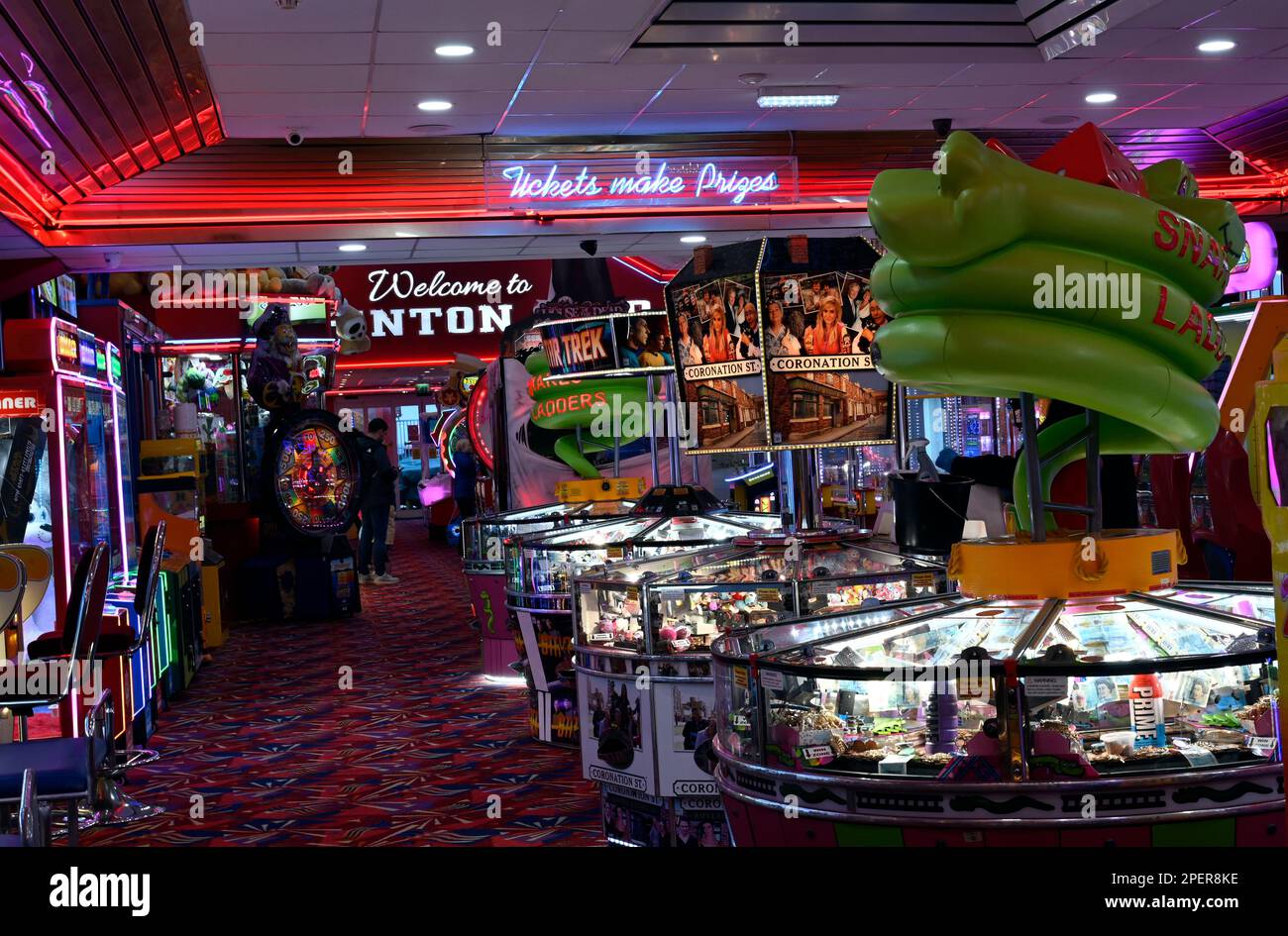 Interior views of an amusement arcade.- UK Stock Photo - Alamy
