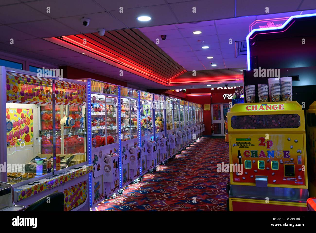 Interior views of an amusement arcade.- UK Stock Photo - Alamy