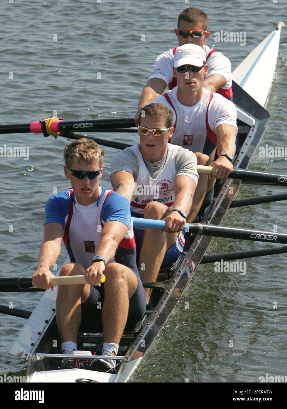 Britain's Mark Hunter, Nick English, Tim Male and Mike Hennessy (bottom ...