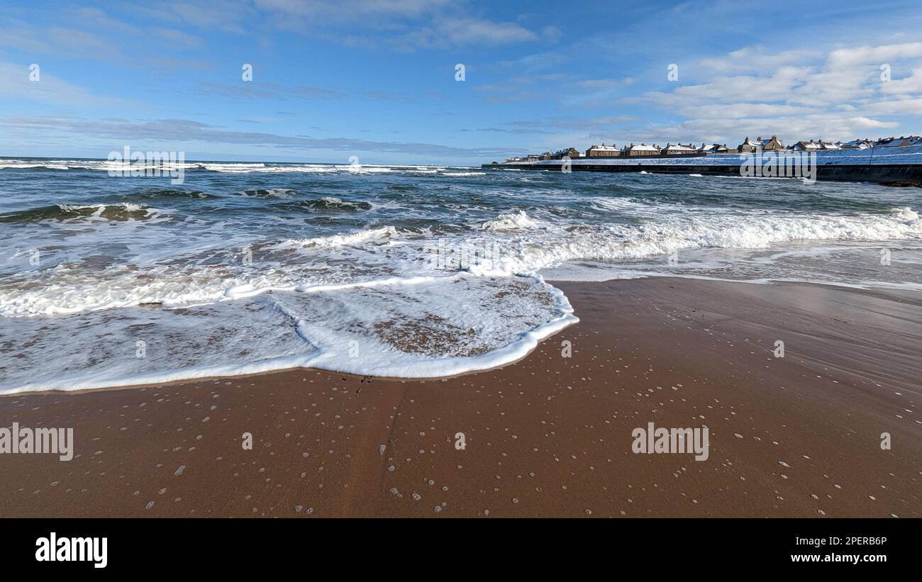 Snow on beach Stock Photo - Alamy