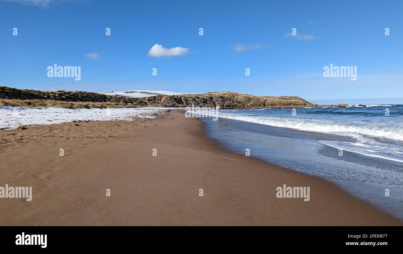 Snow on beach Stock Photo - Alamy