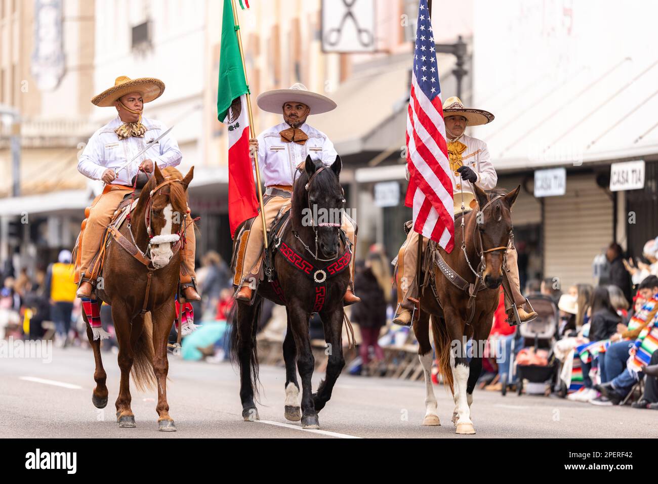 Brownsville, Texas, USA - February 26, 2022: Charro Days Grand ...