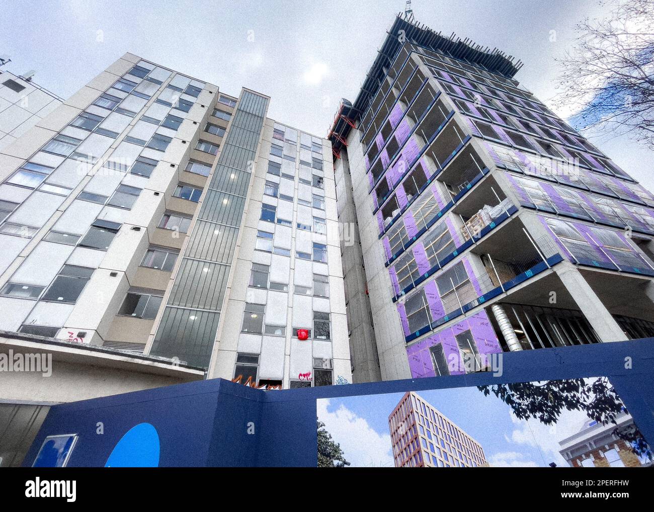 Construction take place next to the old University of Westminster halls ...